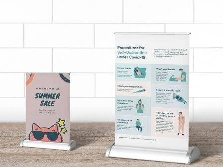 Custom Standee Printing Online - Premium, Economical and Desktop Rollup ...