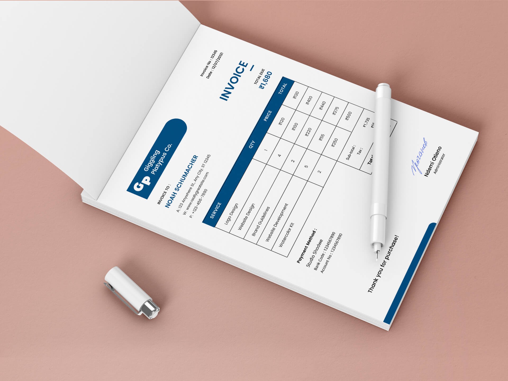 Bill Book Printing Online | Office Supplies - Printo