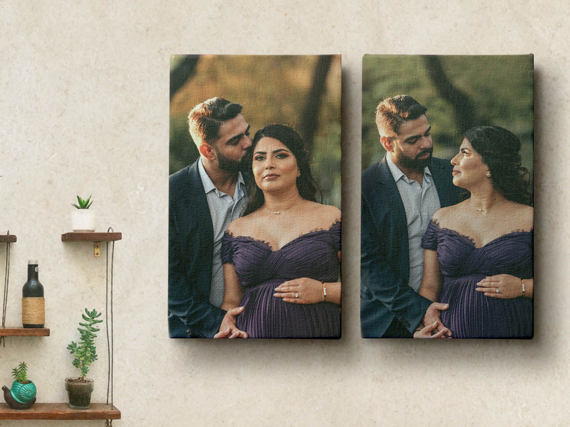 2 Split Vertical Canvas Gallery Wrap - Get Personalized Canvas Online ...