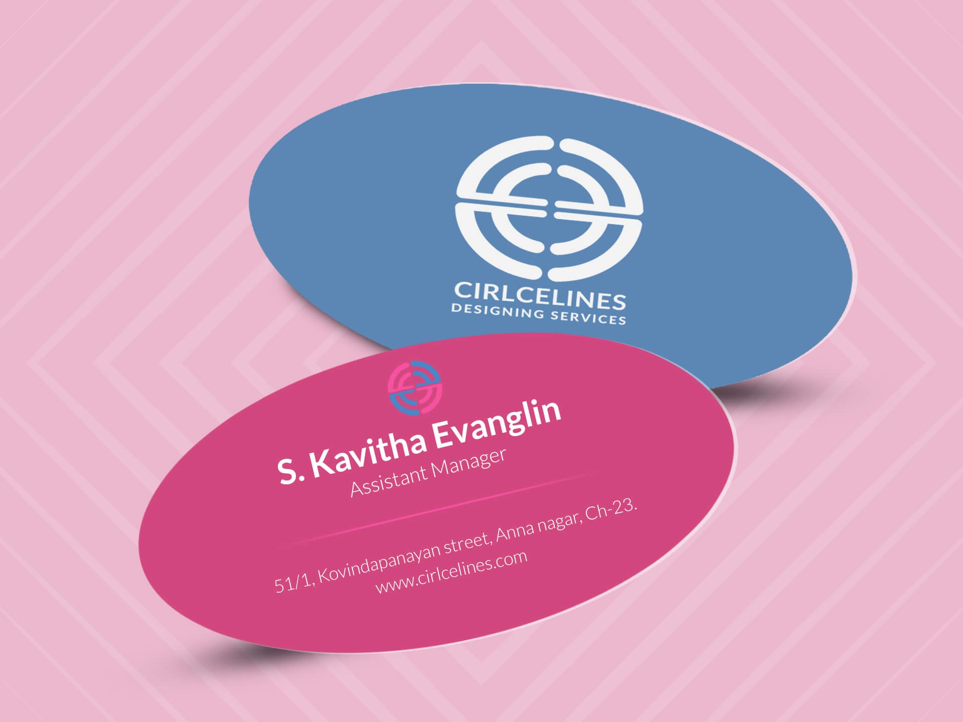 Oval Business Card Printing Online | Printo