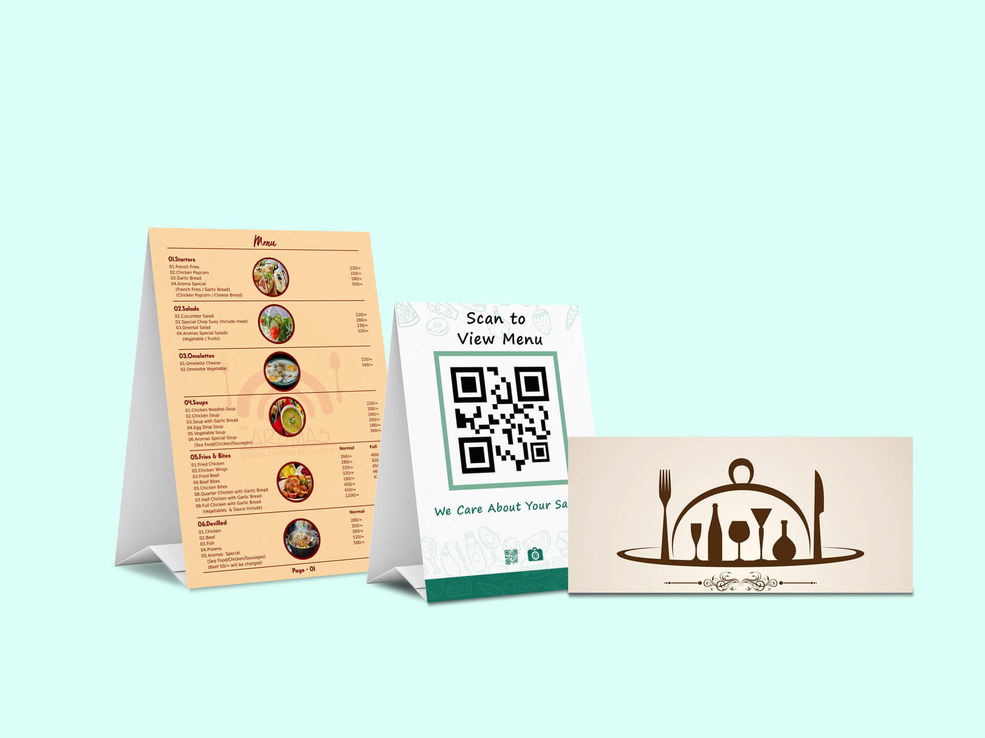 Table Displays for Restaurant | Tent Cards Printing Online | Printo