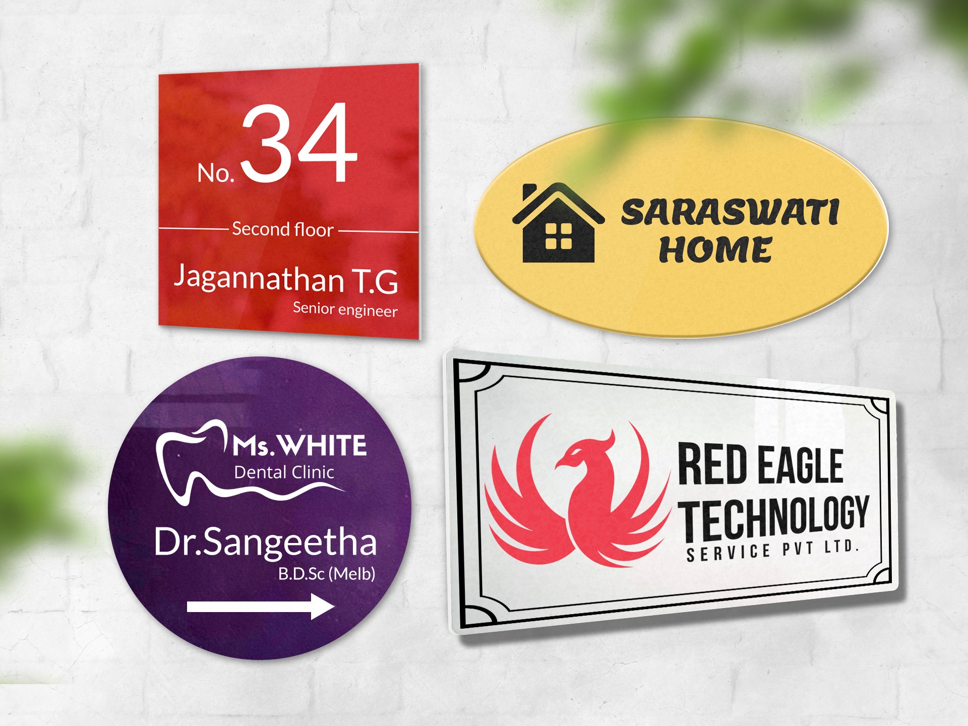 Buy Custom Printed Name Plates Online In India - Printo.in