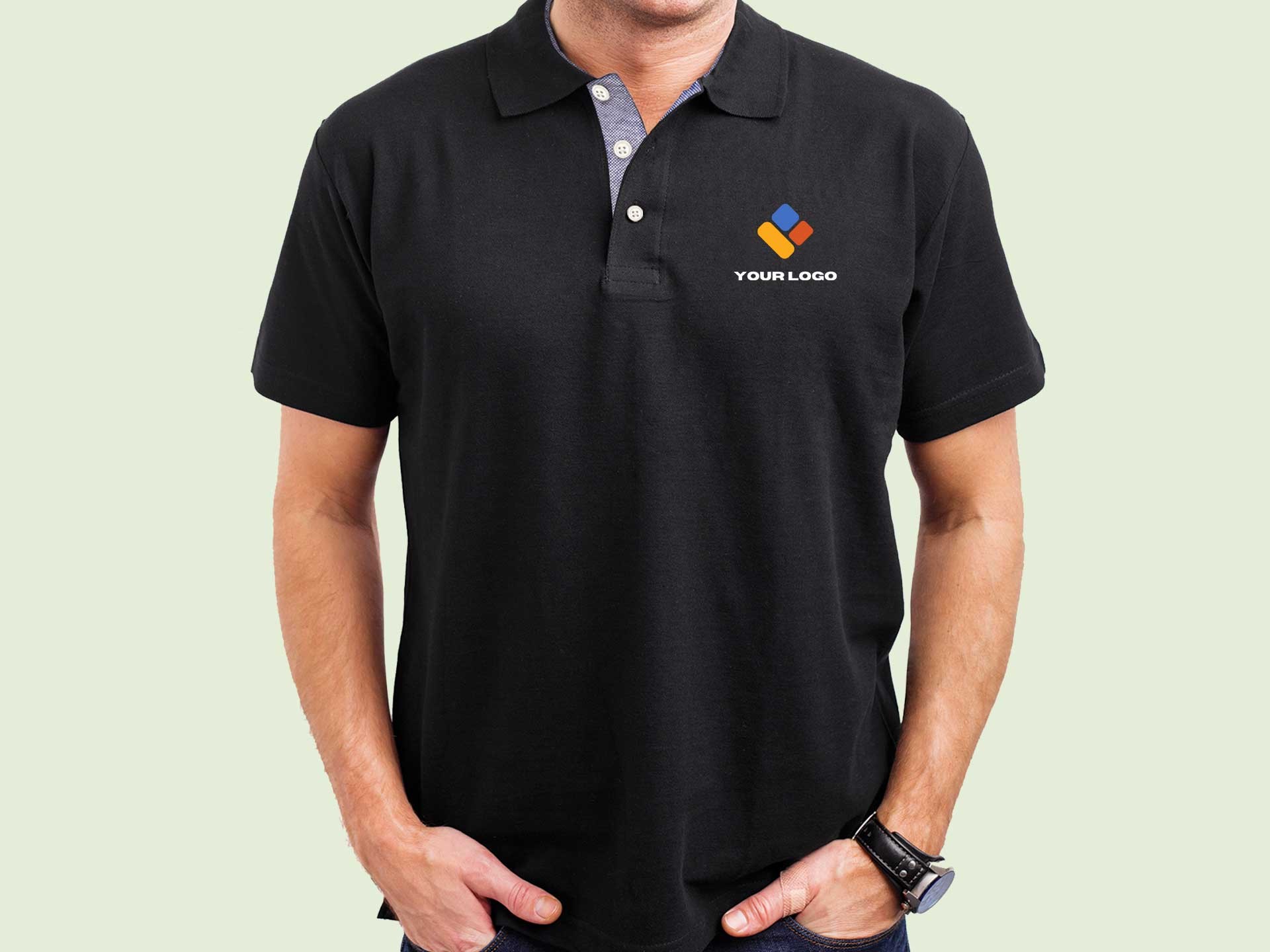 Premium Quality Collar Neck T-shirt Printing | Company T-shirts ...