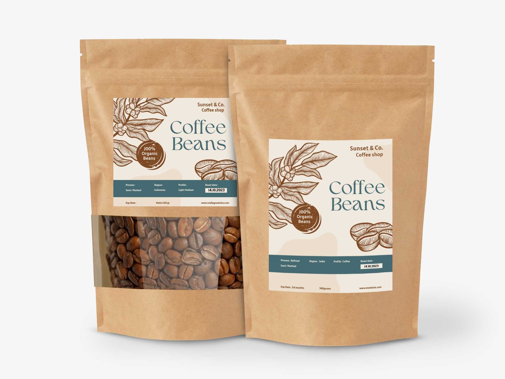 Brown Ziplock Pouches | Labels & Packaging - Printo